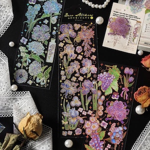 Plants Flower Stickers Sheets, Flower Journal Stickers, Floral Stickers ...