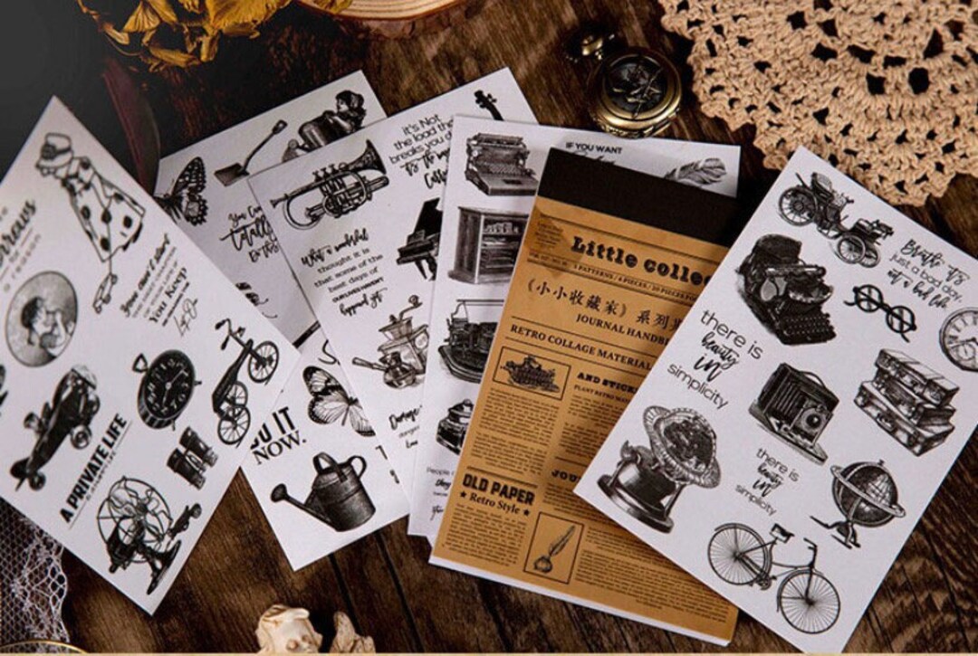 Journal Sticker Book, Washi Stickers, Fairy Tale Sticker Sheet, Junk ...