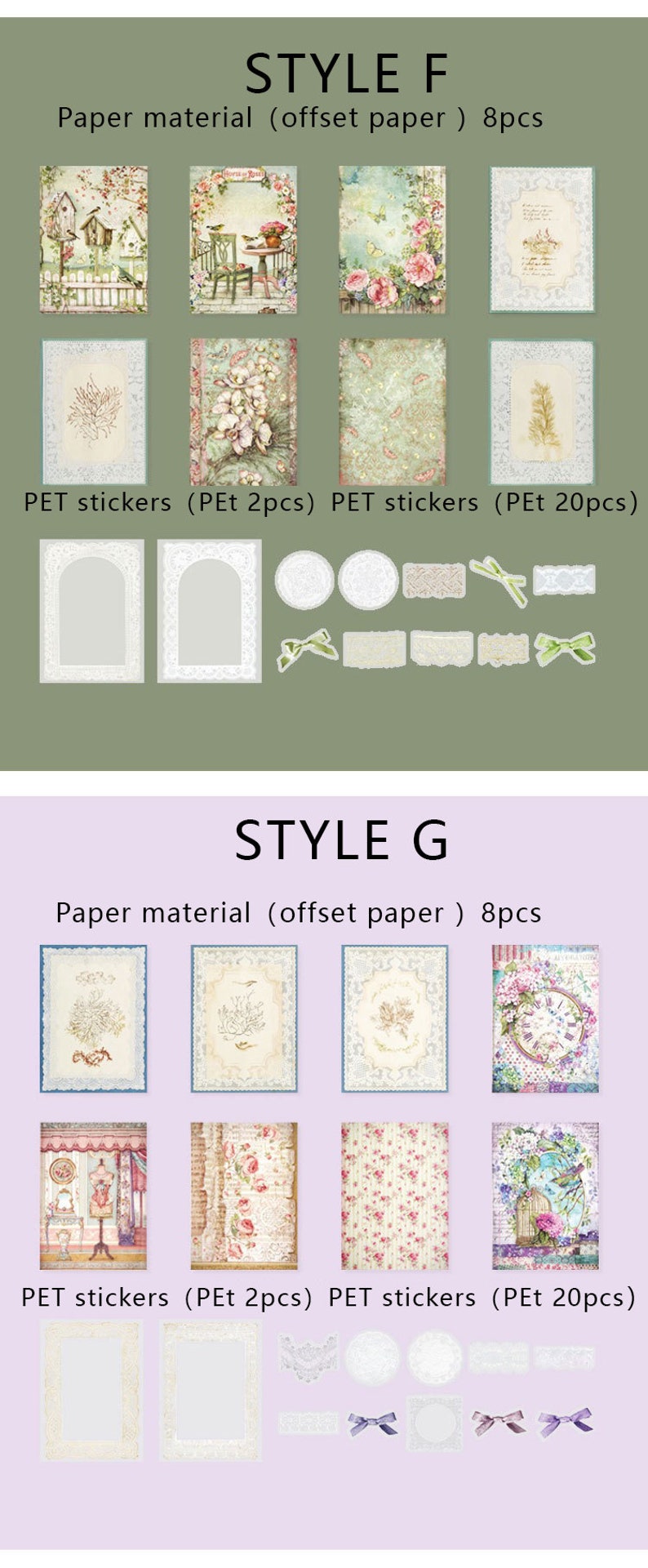 Journaling Paper Pack Junk Journal Kit Ephemera Pack - Etsy