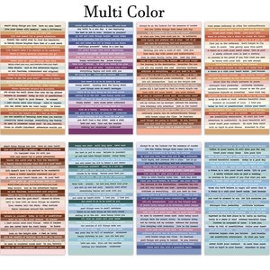 8 Sheets Words Stickers, Phrase Stickers, Quote Stickers, Sentence ...