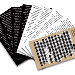 8 Sheets Words Stickers, Phrase Stickers, Quote Stickers, Sentence ...