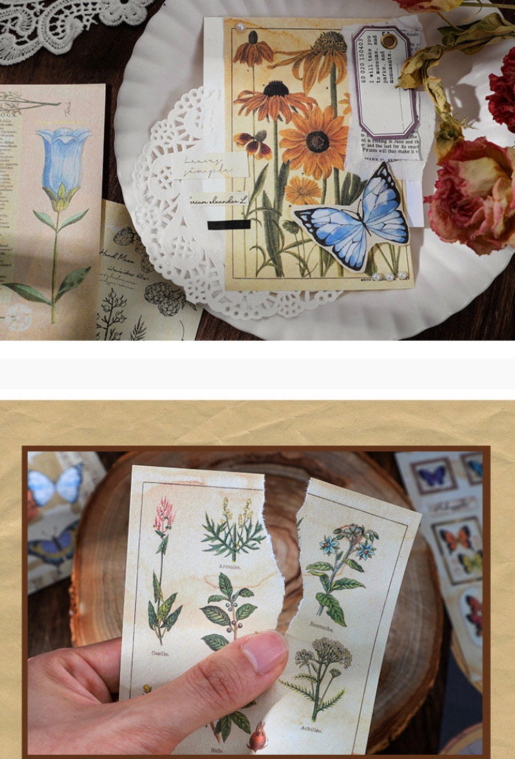 60pcs Vintage Inspired Ephemera, Scrapbook Paper, Deco Paper Pack ...