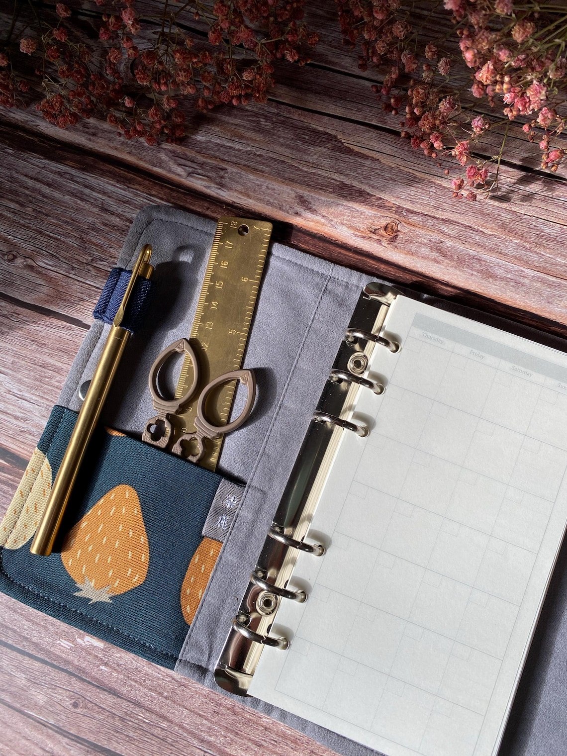 Strawberry Travel Journal,ring Binder Journals,a6 6-hole Planners ...
