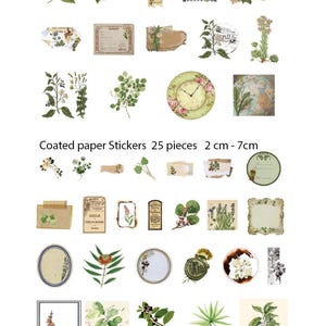 Vintage Themed Stickers Pack, Paper Ephemeras, Scrapbook Paper, Junk ...