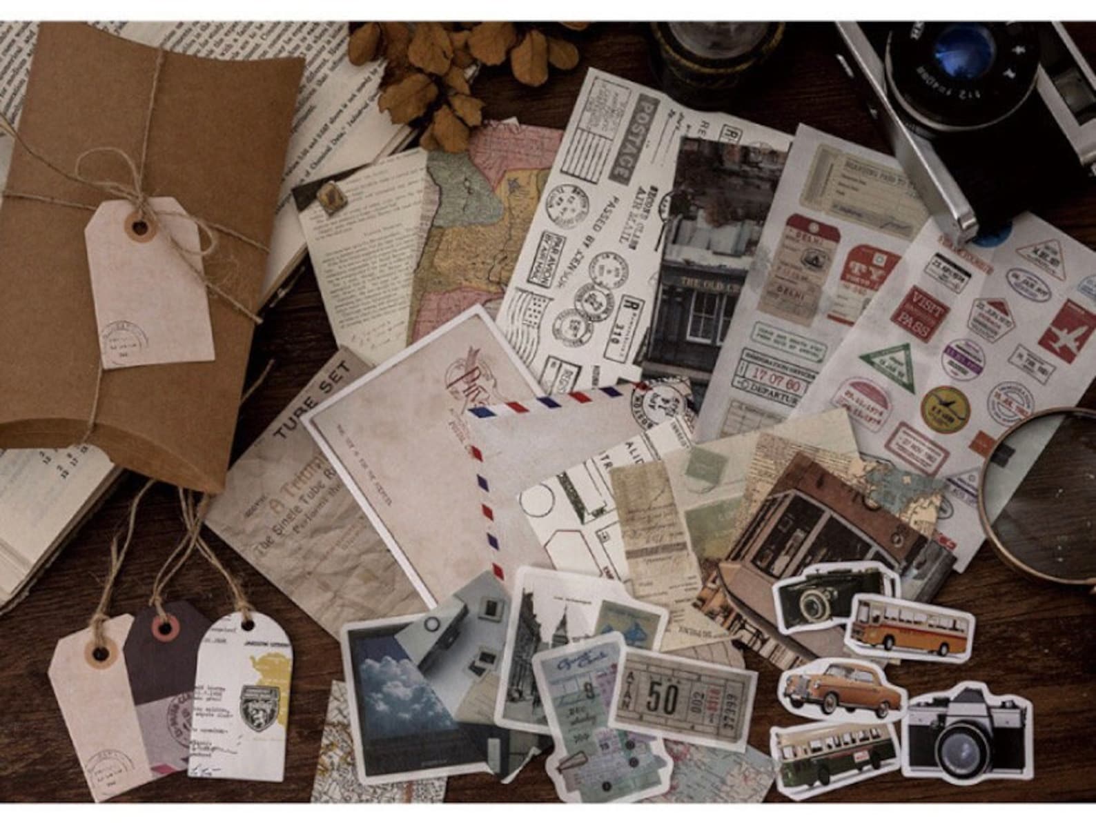 Vintage Style Craft Paper Pack, Scrapbook Paper, Ephemera,stickers ...