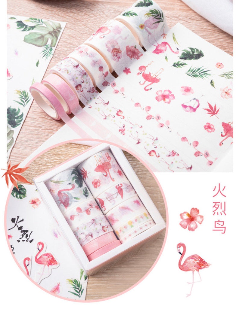 10 Rolls/box Washi Tapes, Journal Tapes, Vintage Style Masking Tape ...