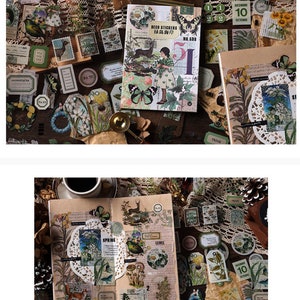 20 Sheets Sticker Book, Nature Theme Sticker Booklet, Journal Sticker ...