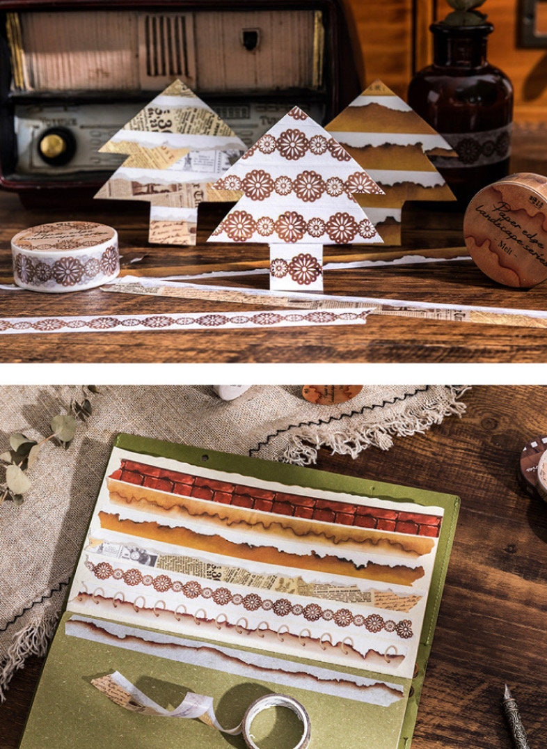 Burn Effect Tape, Vintage Inspired Washi Tapes, Masking Tape, Journal ...