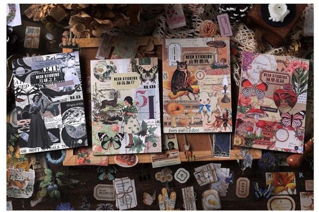 20 Sheets Sticker Book, Nature Theme Sticker Booklet, Journal Sticker ...