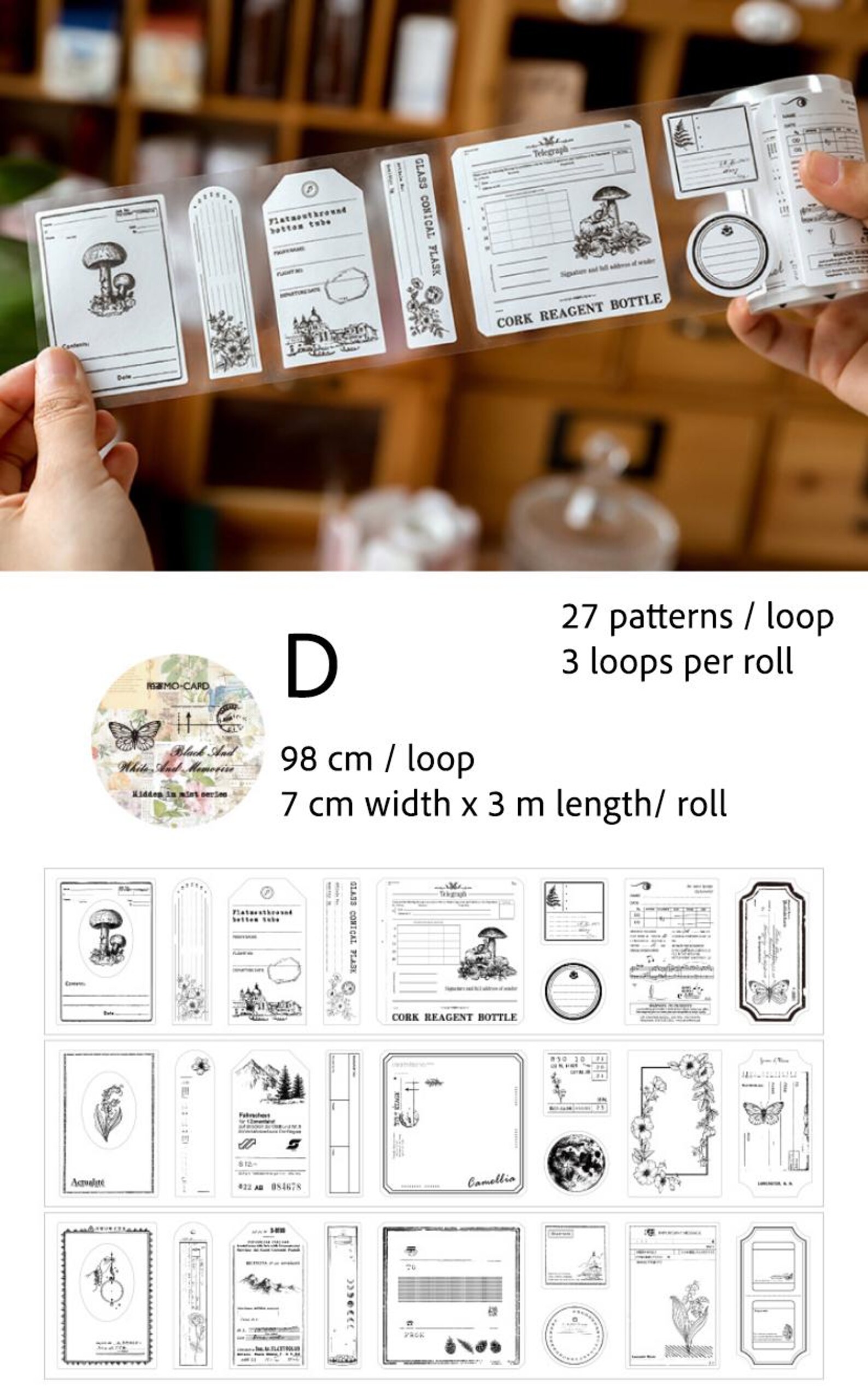 Adhesive Labels, Stickers, Tapes, Junk Journal Kit, Ephemeras, Border ...