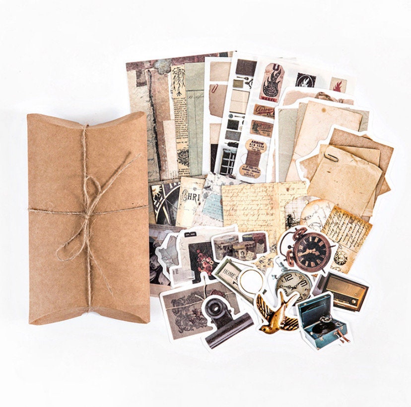 Old Memory Themed Craft Paper Pack, Junk Journal Kit, Scrapbook Paper ...