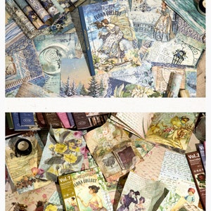 40 Sheets Scrapbook Paper Booklet, Vintage Inspired Collage Paper ...