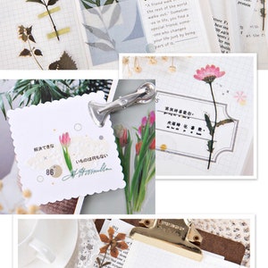 40pcs Flowers Stickers Pack, Pressed Flower Stickers, Journal Stickers ...