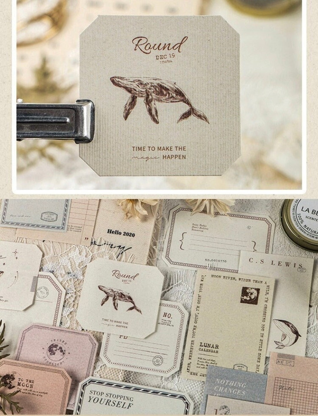 15pcs Note Paper Pack, Memo Pack, Journal Paper, Junk Journal Kit ...