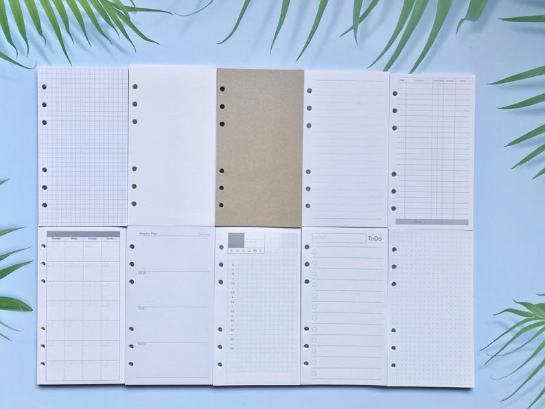 6-hole Paper Inserts,6-ring Planner Refills,binder Inserts,refill Paper ...