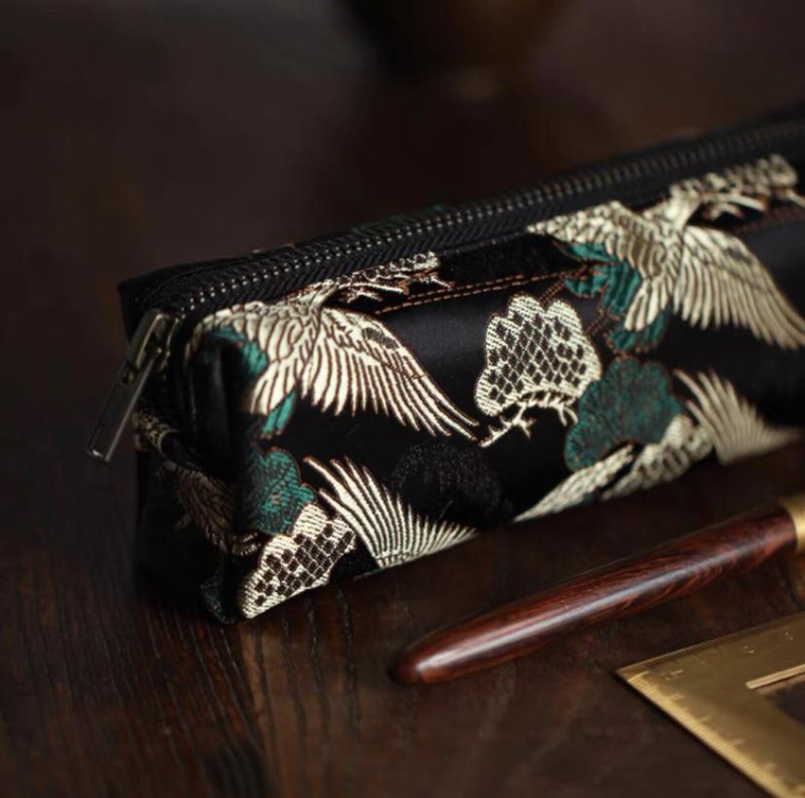 Pencil Case, Brocade Embroidery Pencil Pouch, Pencil Bag, Pen Case ...