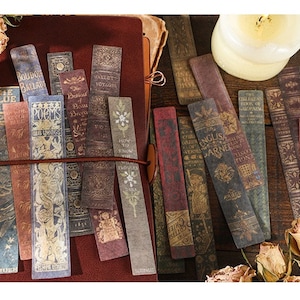 40pcs Long Stripes Vintage Style Washi Stickers Pack for Junk ...