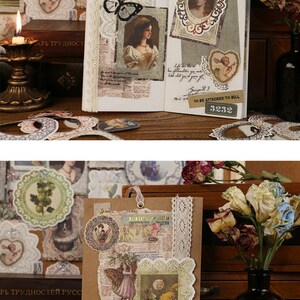 40pcs Victorian Style Paper Lace Sets, Junk Journal Kit, Ephemera, Old ...