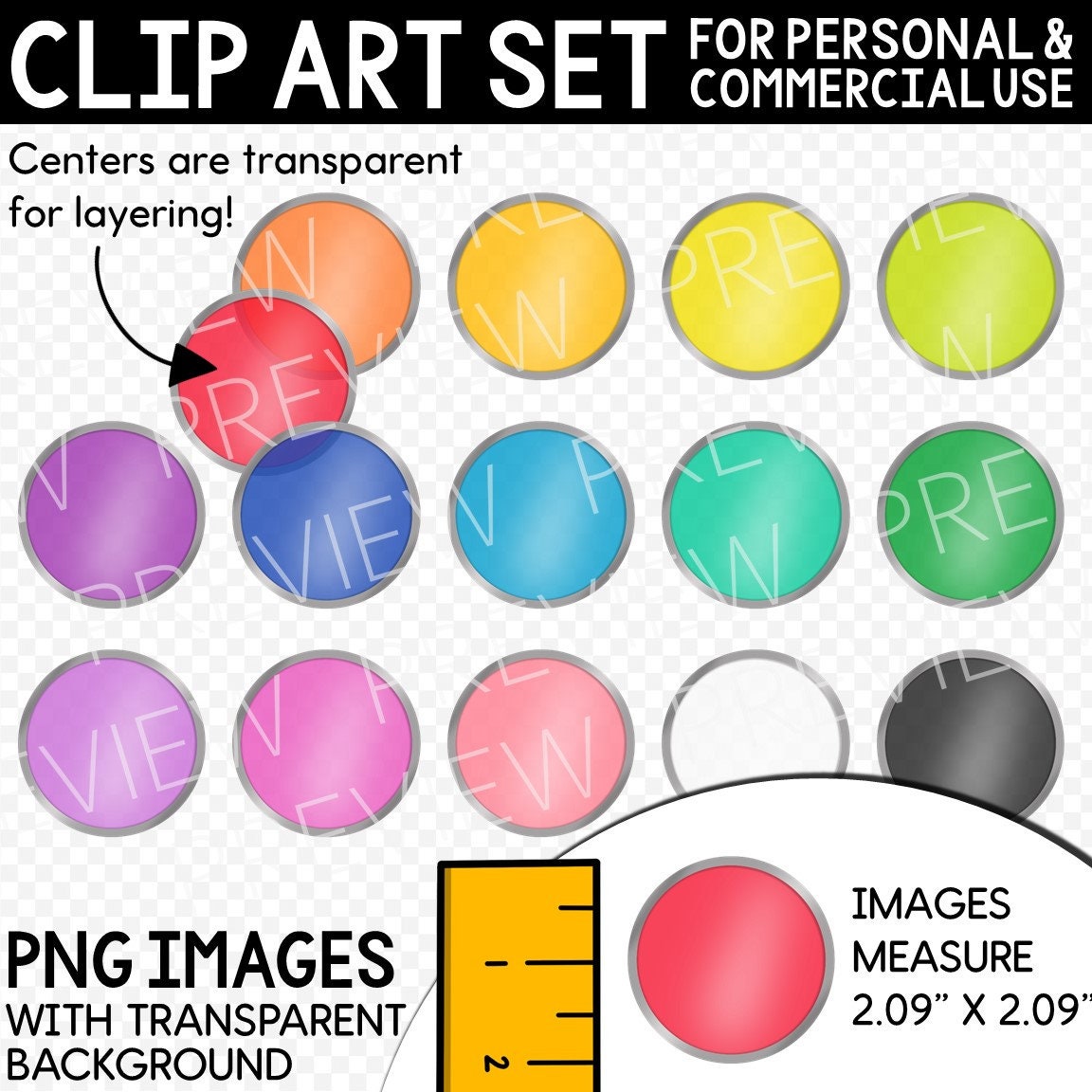 Magnetic Chips, Tokens, Clip Art, Moveable Clip Art, Clip Art for ...