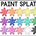 Paint Splats Clip Art, Color Splatters Clip Art, Paint Splotches ...