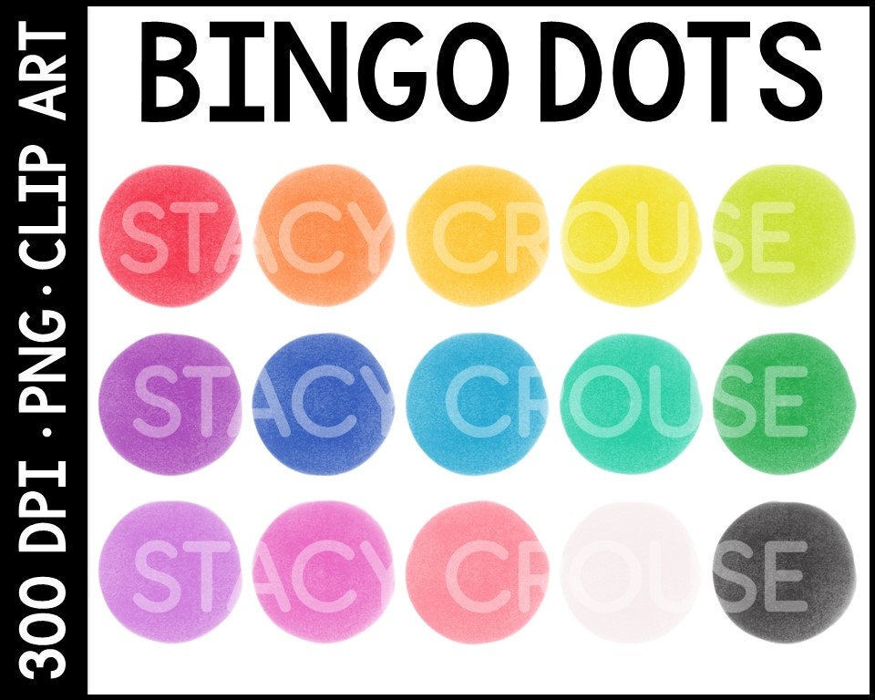 Bingo Dots, Spots, Clip Art, Moveable Clip Art, Clip Art for ...