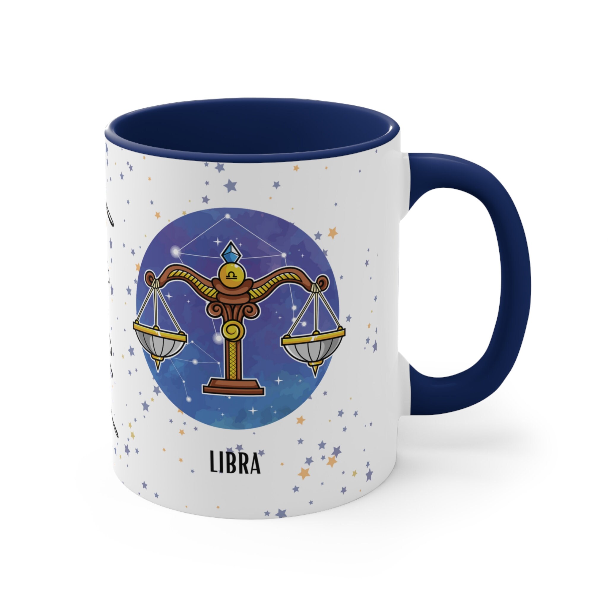 Libra Coffee Mug Personalized With Name, Zodiac Gift for Him, Zodiac ...