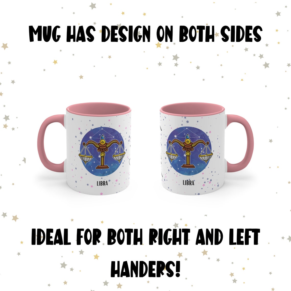 Libra Coffee Mug Personalized With Name, Zodiac Gift for Him, Zodiac ...