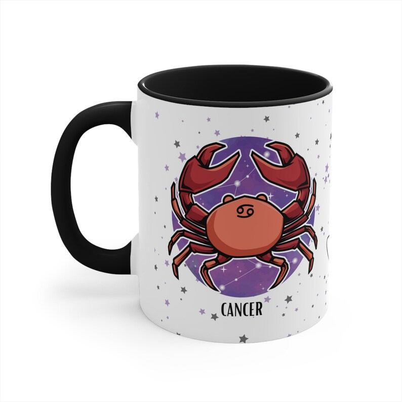 Cancer Coffee Mug Personalized With Name, Zodiac Gift for Him, Zodiac ...