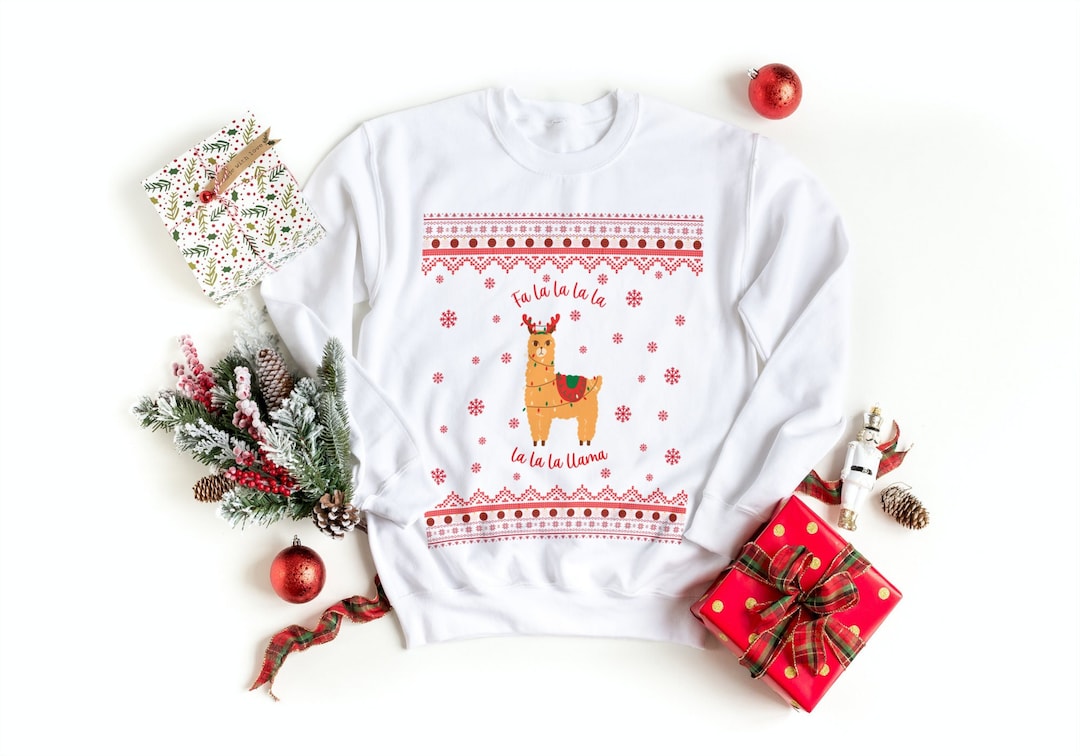 Christmas Llama Hoodie Christmas Llama Shirt Christmas Llama - Etsy
