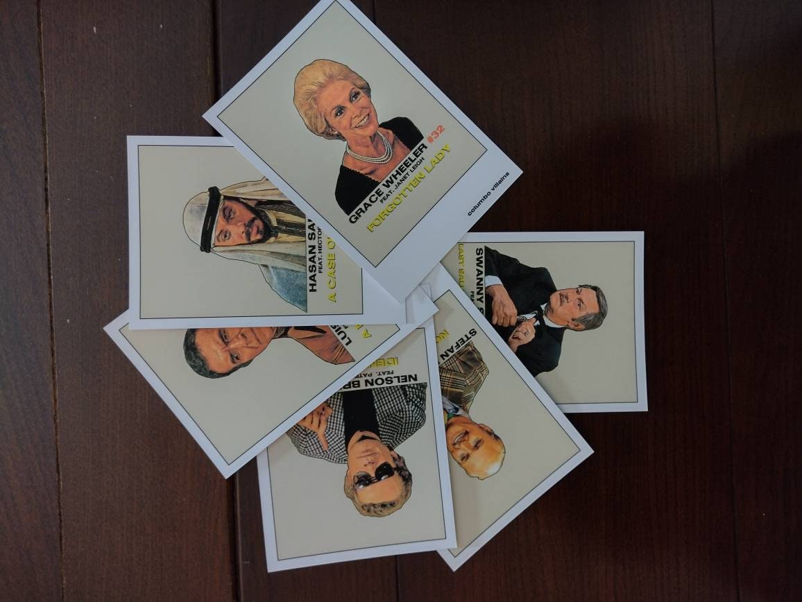 Postcard Columbo Villains. Complete Set. - Etsy
