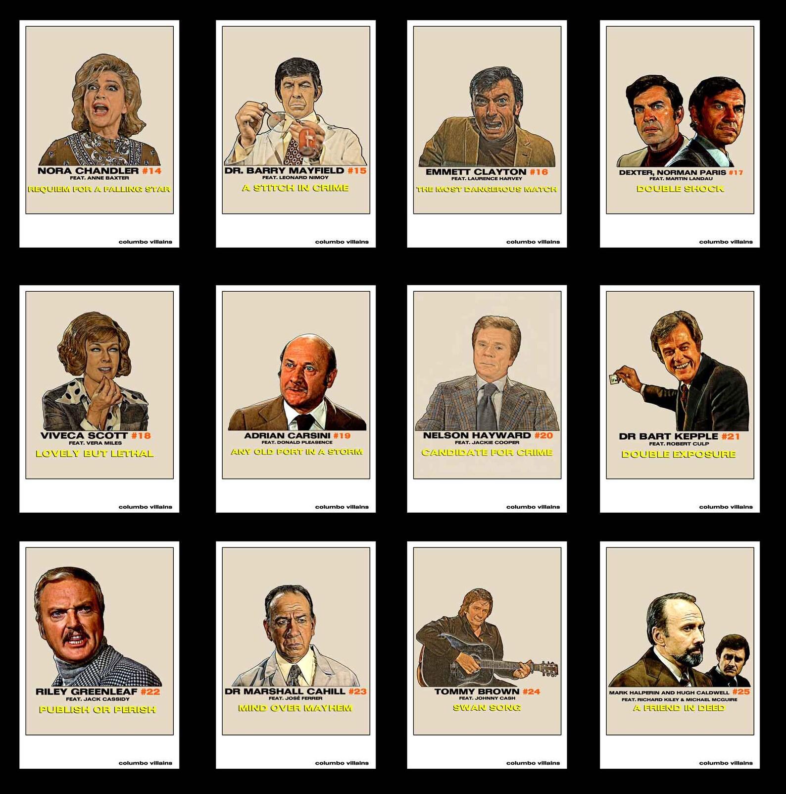 Columbo Villains: #15 Dr Barry Mayfield A4 - Etsy