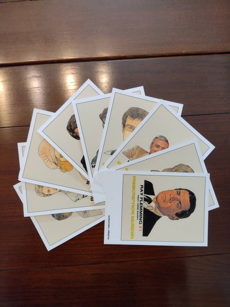 Postcard Columbo Villains. Complete Set. - Etsy