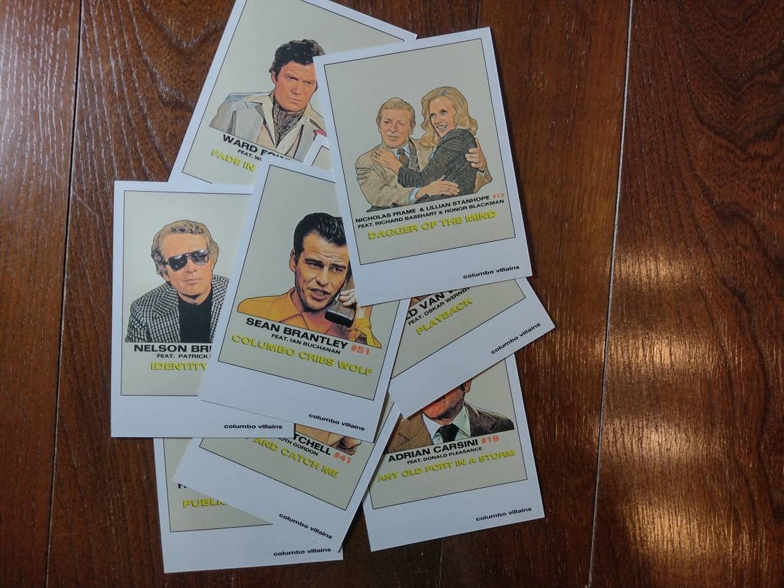 Columbo Villains Postcards A6 - Etsy UK