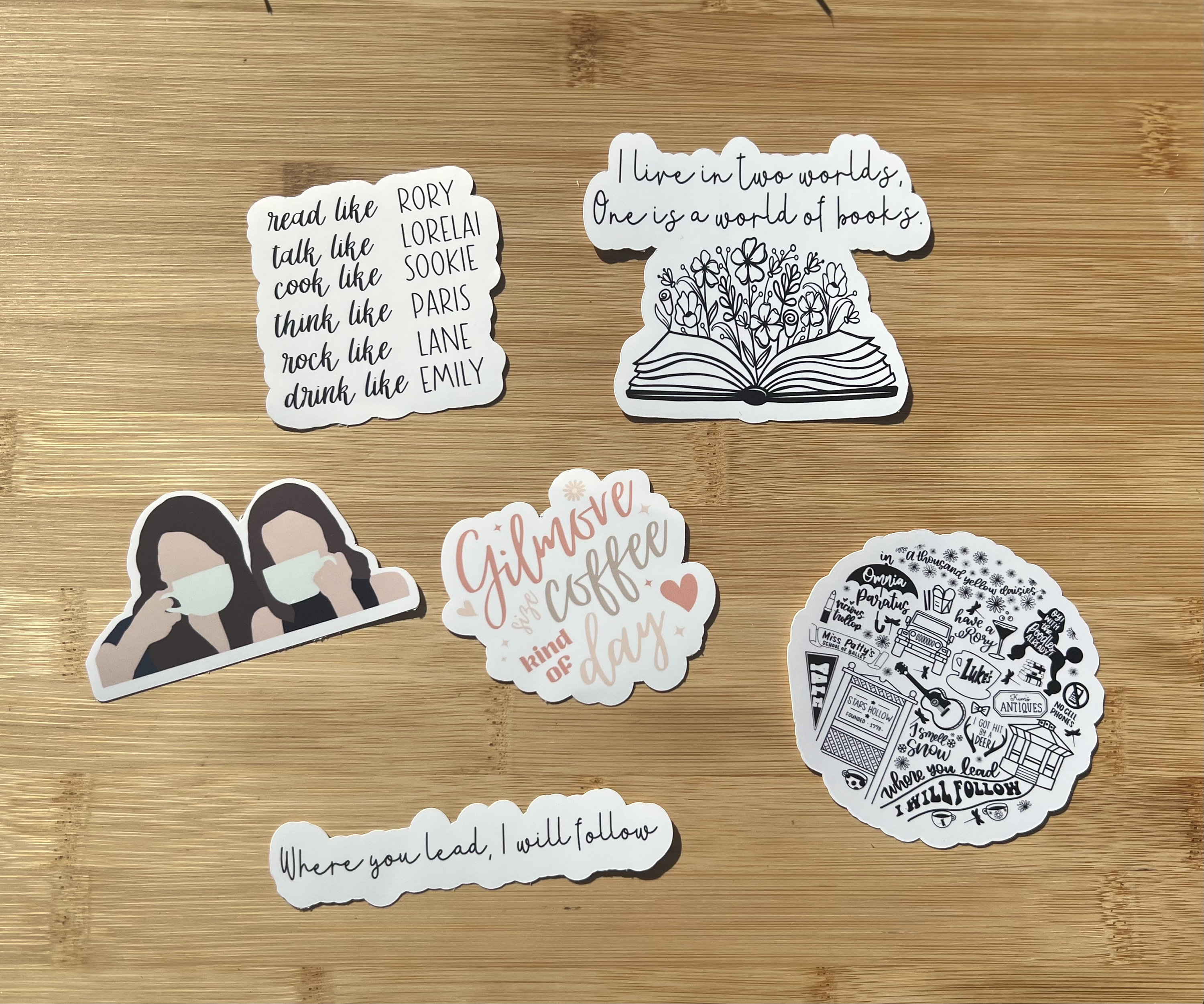 Gilmore Girls Sticker Pack// 6 Pack of Stickers Inspired by - Etsy
