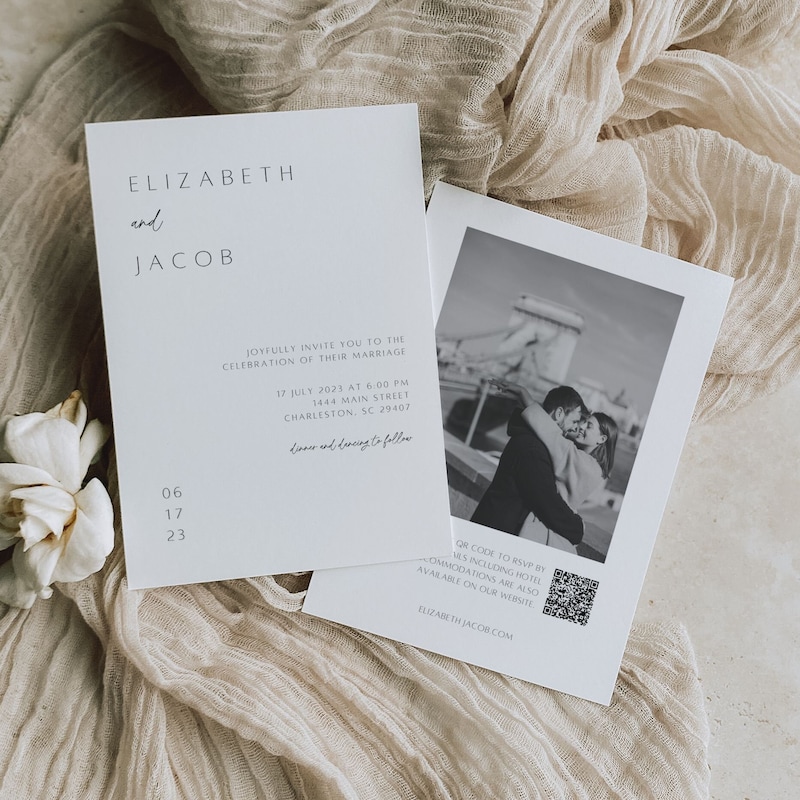 Double Sided Invites - Etsy