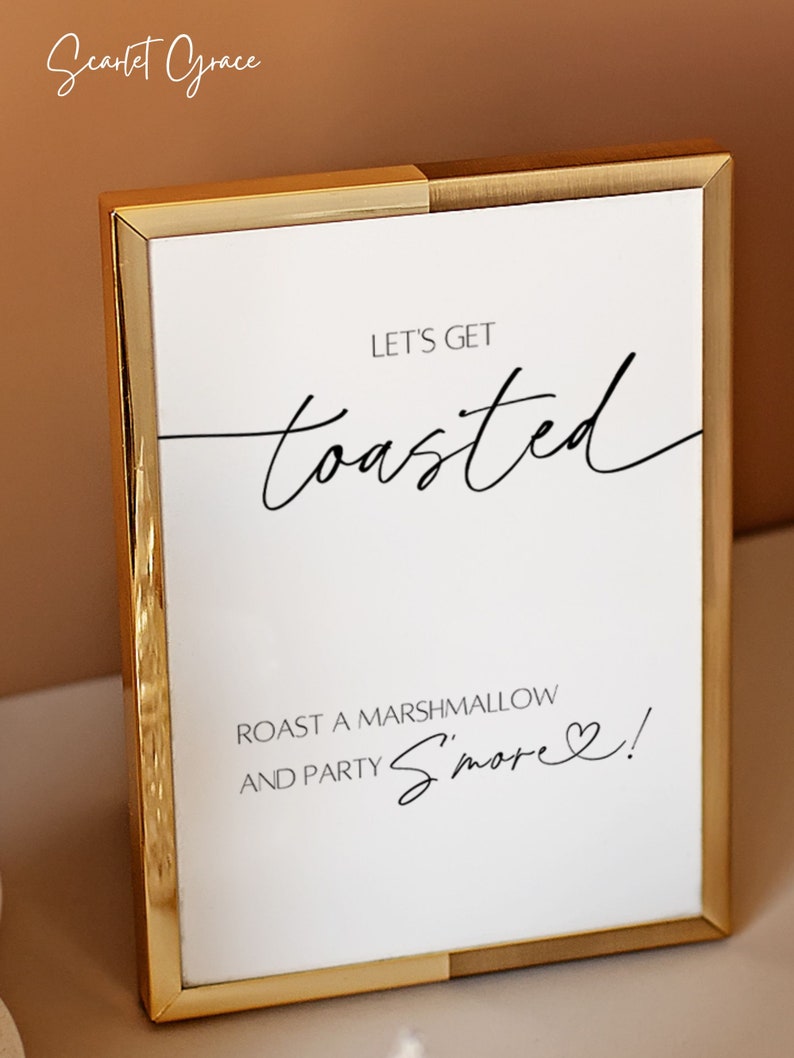 Roast a Marshmallow and Party S'more Sign Printable S'more Wedding Sign ...