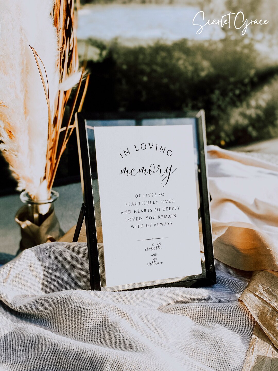 In Loving Memory Sign Printable With Us Always Wedding Sign Template ...