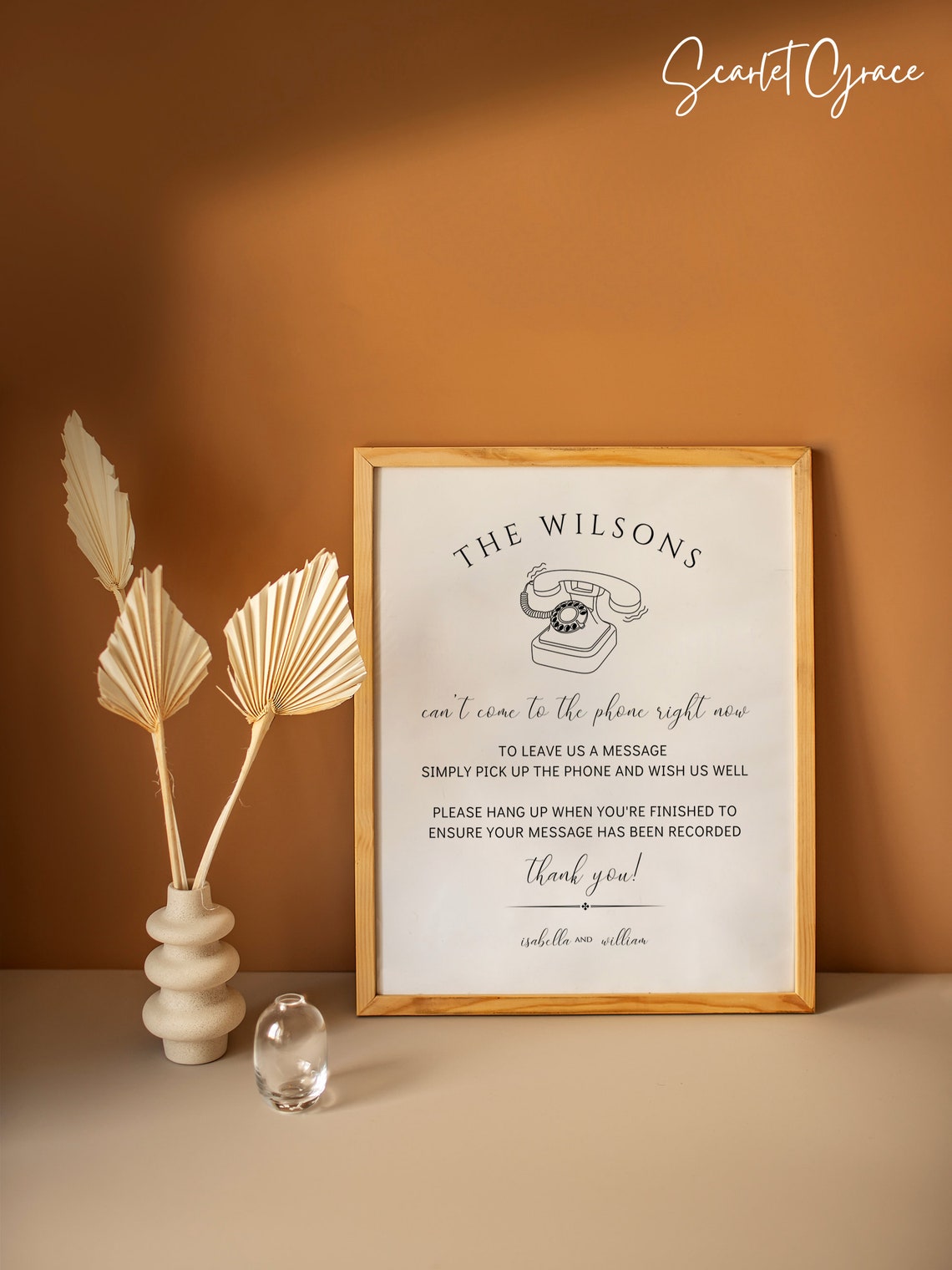 Phone Guest Book Sign Printable Modern Wedding Audio Message - Etsy