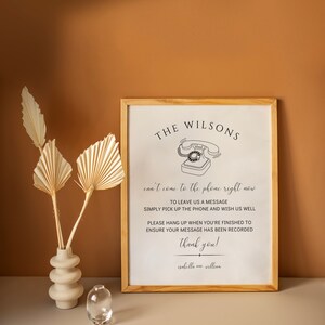 Phone Guest Book Sign Printable Modern Wedding Audio Message Guest Book ...