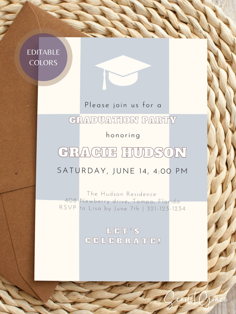 Retro Graduation Announcement Boho Photo Graduation - Etsy