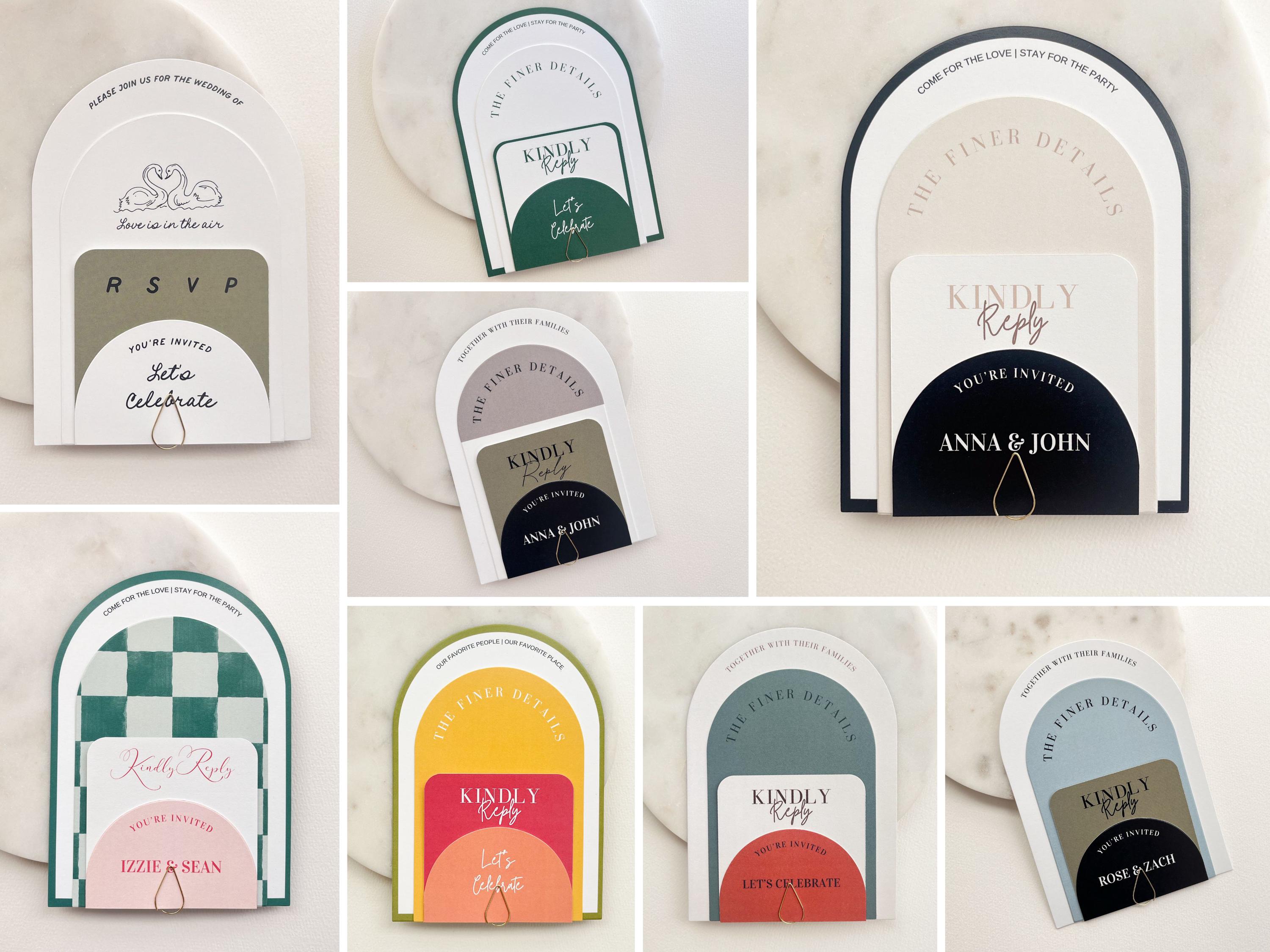 Arch Printing and Die-cutting for 4- Piece Stacked Arch Wedding ...