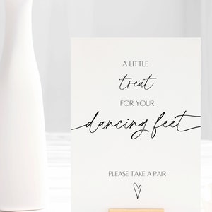 A Little Treat for Your Dancing Feet Sign Template Printable Wedding ...