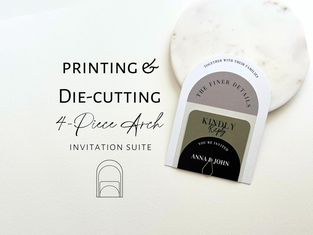 Arch Printing and Die-cutting for 4- Piece Stacked Arch Wedding ...