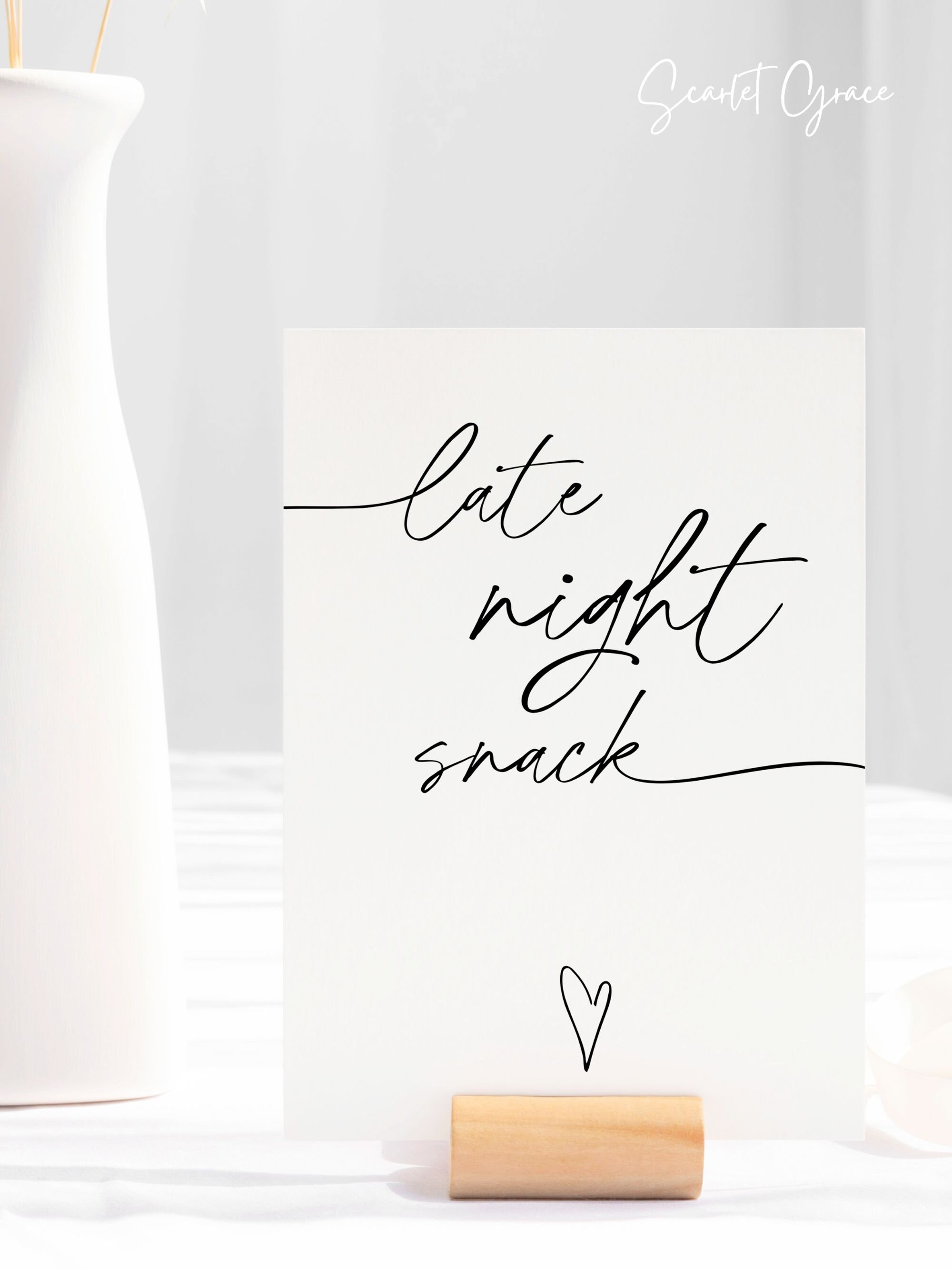 Late Night Snack Wedding Sign Template Printable Late Night - Etsy