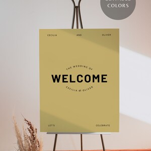 Wedding Welcome Sign Template Funky Wedding Sign Modern Wedding Welcome ...