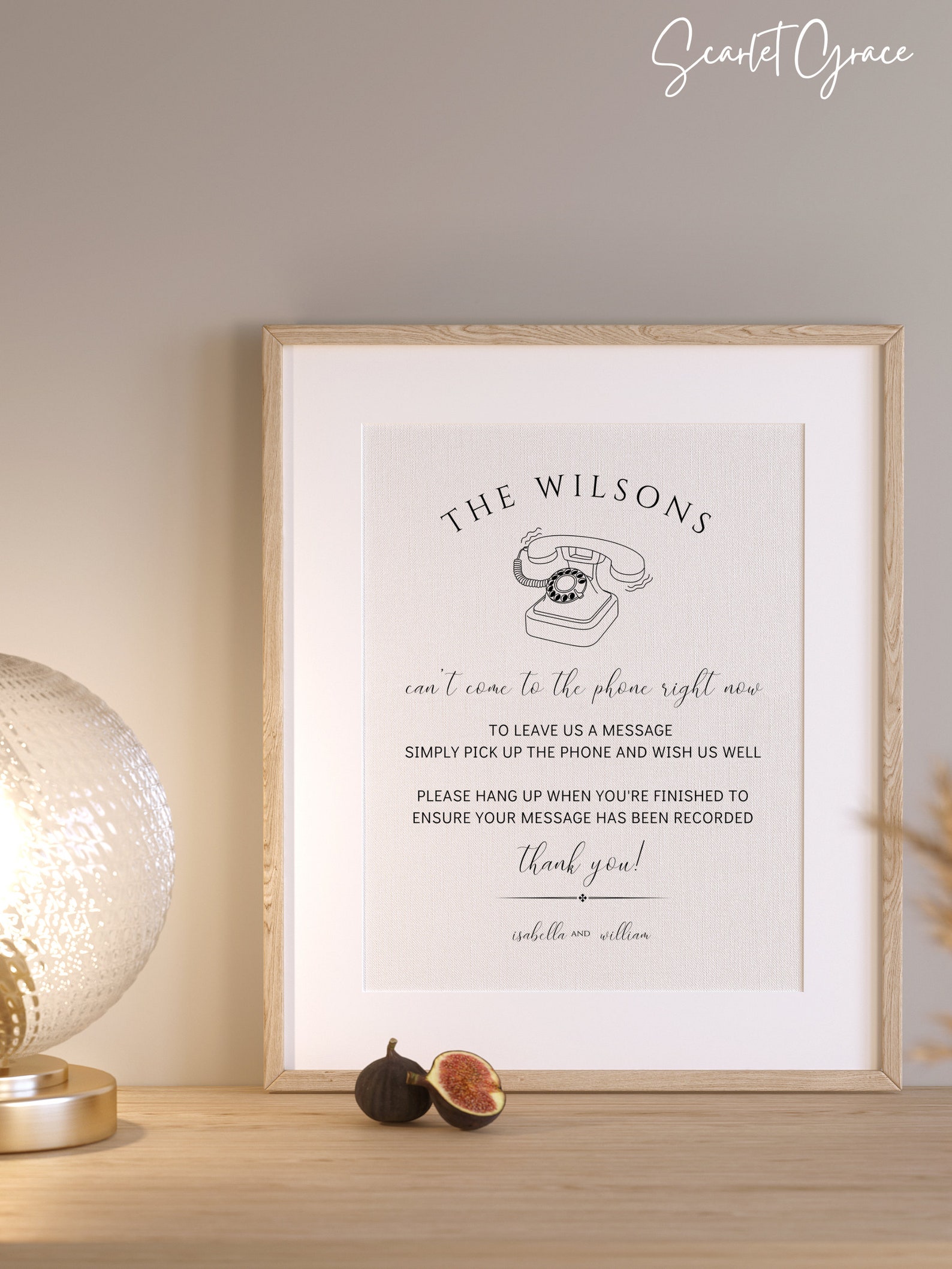 Phone Guest Book Sign Printable Modern Wedding Audio Message - Etsy
