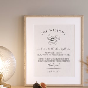 Phone Guest Book Sign Printable Modern Wedding Audio Message Guest Book ...