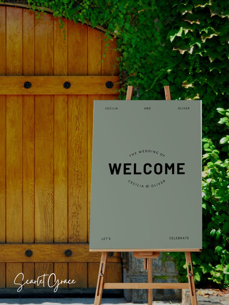 Wedding Welcome Sign Template Funky Wedding Sign Modern - Etsy