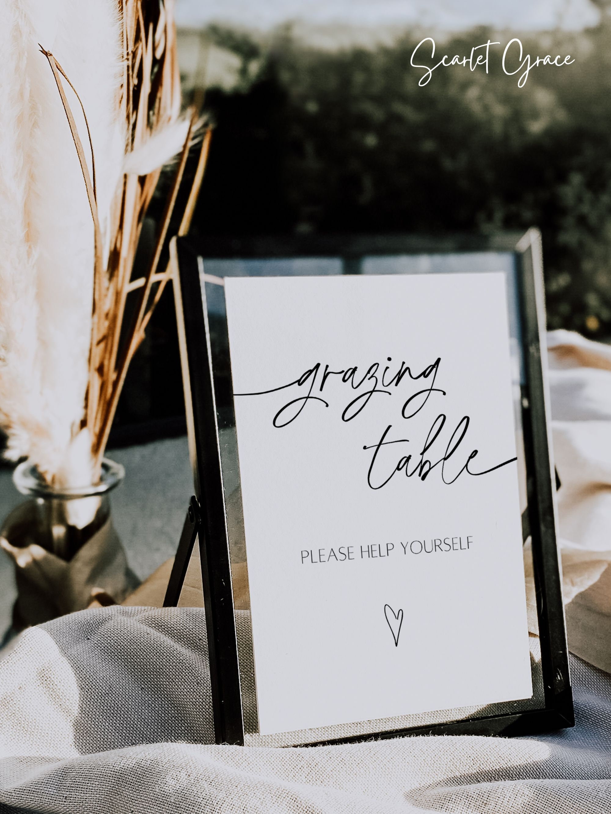 Grazing Table Sign Printable Editable Wedding Grazing Table Sign ...