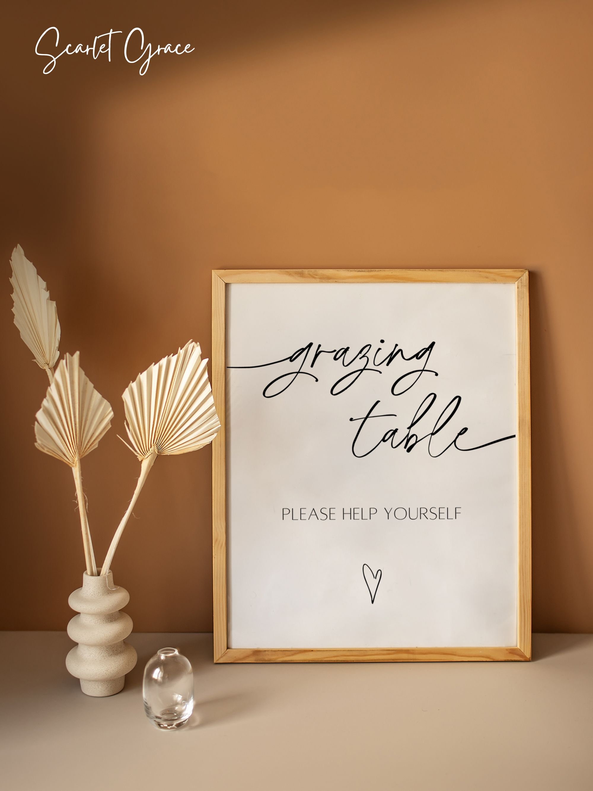 Grazing Table Sign Printable Editable Wedding Grazing Table Sign ...